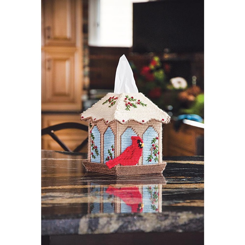Bird Feeder (7 Count) - Plastic Canvas Tissue Box Kit 5": Stitch-It Central