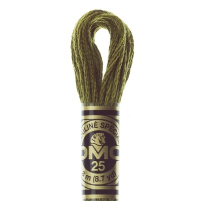 #730 V-Dark Olive Green - DMC 6-Strand Cotton Floss: Stitch-It Central