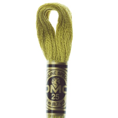 #733 Medium Olive Green - DMC 6-Strand Cotton Floss: Stitch-It Central