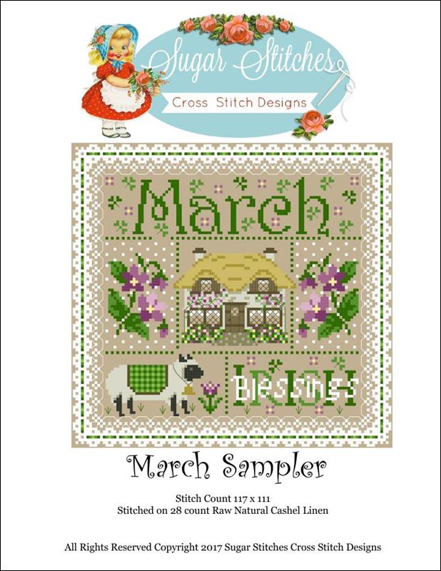March Monthly Sampler - Cross Stitch Chart: Stitch-It Central