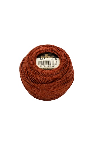 918 - Dark Red Copper DMC Pearl Cotton Ball size 8: Stitch-It Central