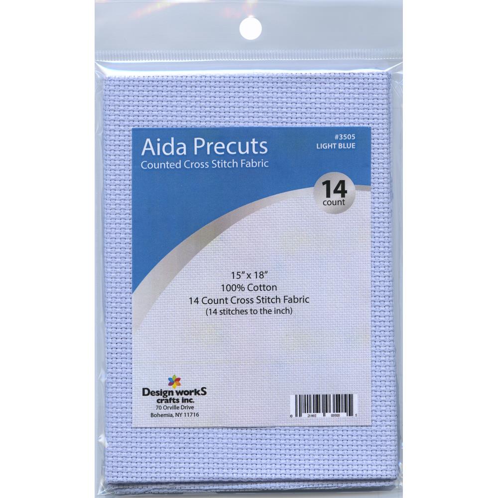 14 Count Aida - Design Works - Light Blue - 15"x18": Stitch-It Central