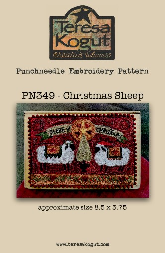 PN349 Christmas Sheep - Punch Needle Pattern: Stitch-It Central