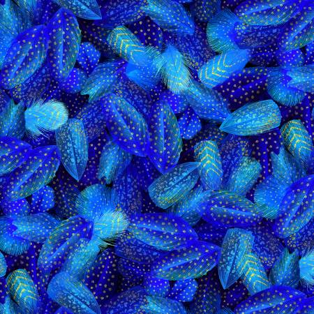 Royal Plume - Blue Packed Metallic Dot Feathers # CM1567-BLUE ...