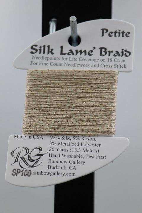 SP100 Sand - Petite Silk Lame' Braid: Stitch-It Central