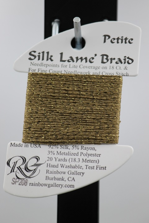SP208 Antique Bronze - Petite Silk Lame' Braid: Stitch-It Central