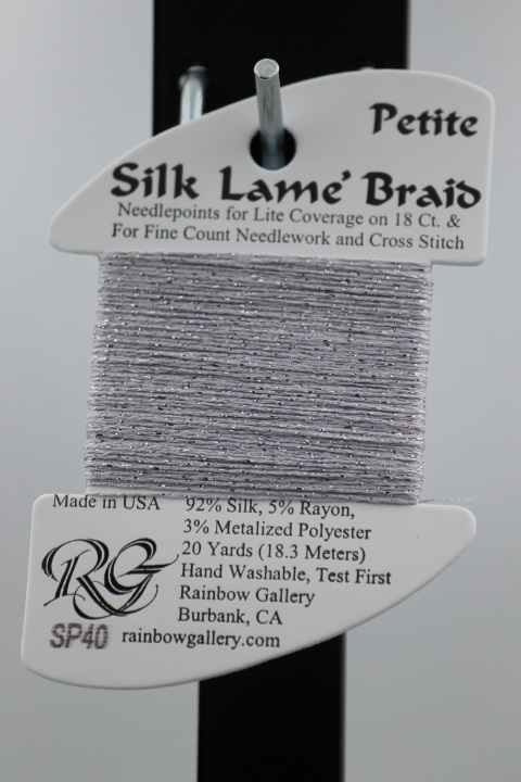 SP40 Dove Gray - Petite Silk Lame' Braid: Stitch-It Central