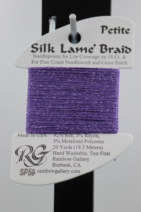 SP59 Lilac - Petite Silk Lame' Braid: Stitch-It Central