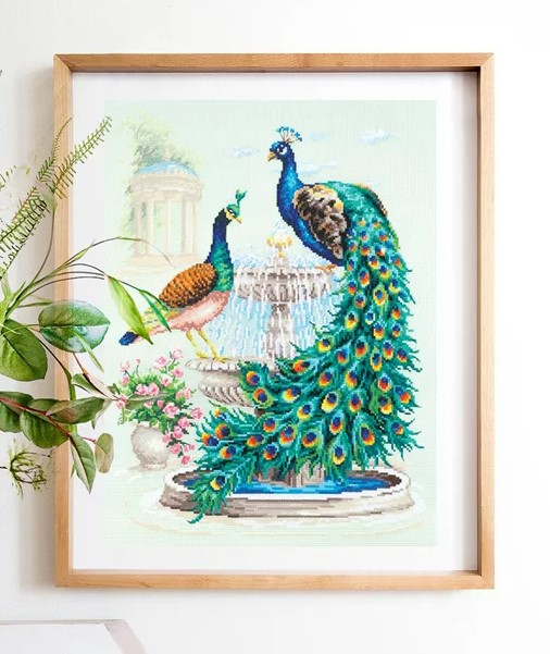 Peacocks (14 Count) - Cross Stitch Kit: Stitch-It Central Peacocks (14 Count) - Cross Stitch Kit: Stitch-It Central