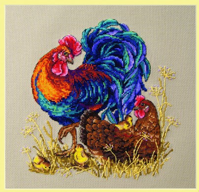Rooster & Hen (16 Count) - Cross Stitch Kit: Stitch-It Central