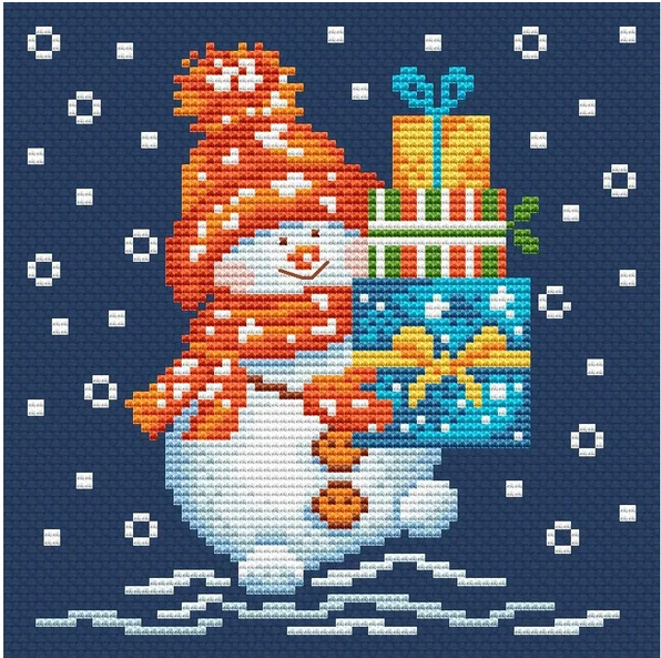Snowman - Cross Stitch Chart: Stitch-It Central