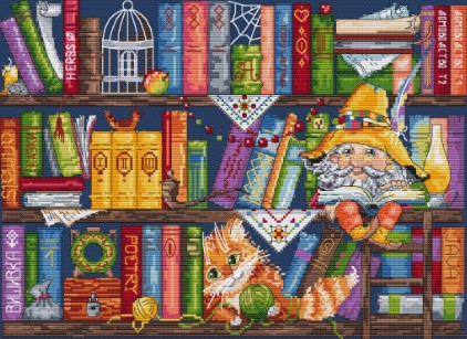Book Shelf (16 Count) - Cross Stitch Kit: Stitch-It Central