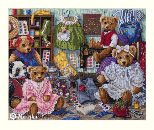 Teddy Bear Wear 16 Count Cross Stitch Kit