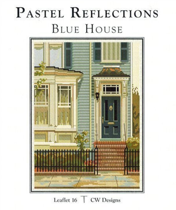 Pastel Reflections Blue House - Cross Stitch Chart: Stitch-It Central