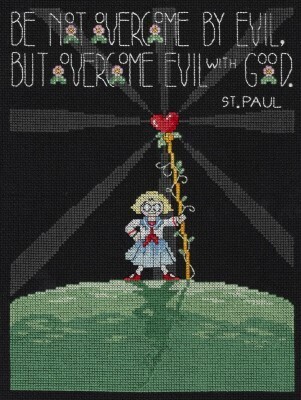 Overcome Evil - Cross Stitch Chart: Stitch-It Central