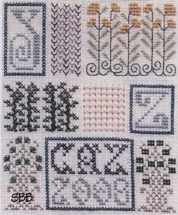Sampler Of Stitches (Part 9: YZ) - Cross Stitch Chart: Stitch-It Central