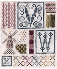 Sampler Of Stitches (Part 8: VWX) - Cross Stitch Chart: Stitch-It Central