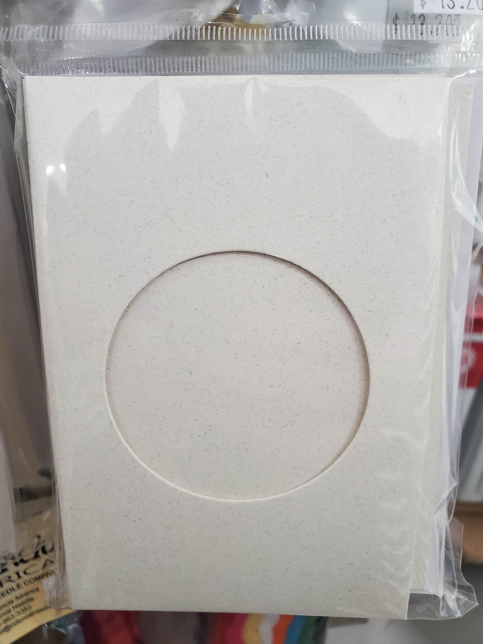 Small Parchment Needlework Cards - Round Opening: Stitch-It Central