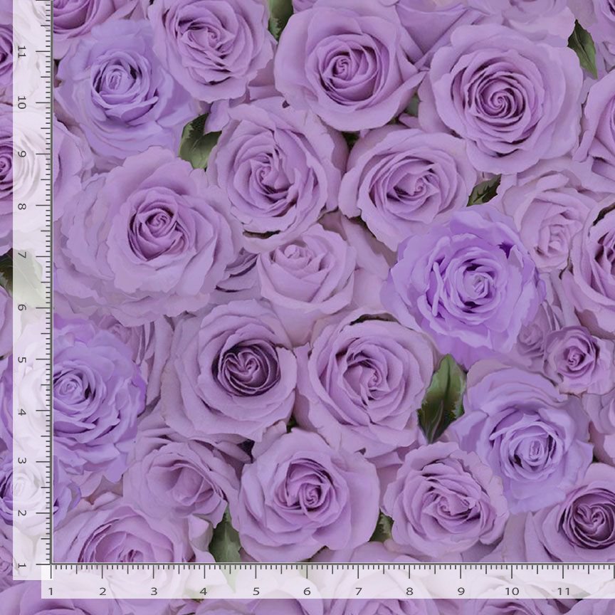 Love Letter - Purple Packed Roses # CD2370-PURPLE - Quilting Fabric ...