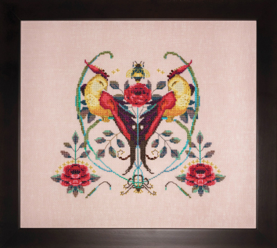 Love Birds Boerum Decorum NC322 - Cross Stitch Chart: Stitch-It Central