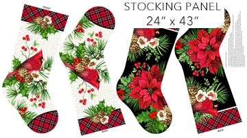 Cardinal Christmas - Stocking Panel 25486-10 (24"x43") - Quilting ...