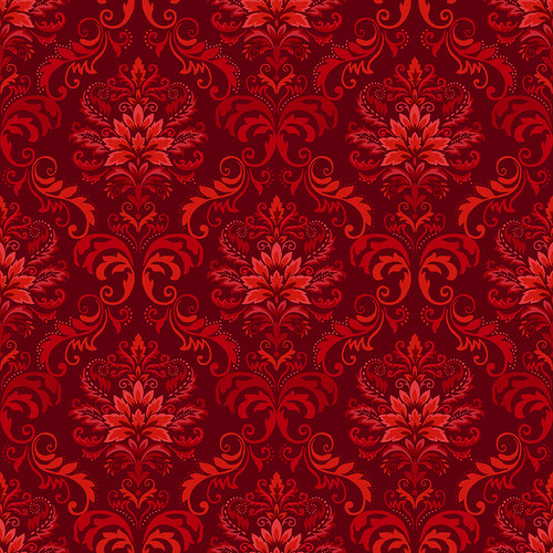Holly Berry Park - Red Damask Mini # 7272-88: Stitch-It Central