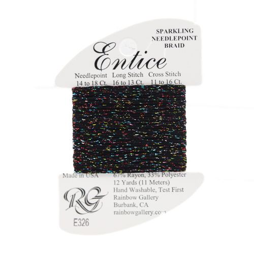 E326 Black Sparkle - Entice Rainbow Gallery: Stitch-It Central