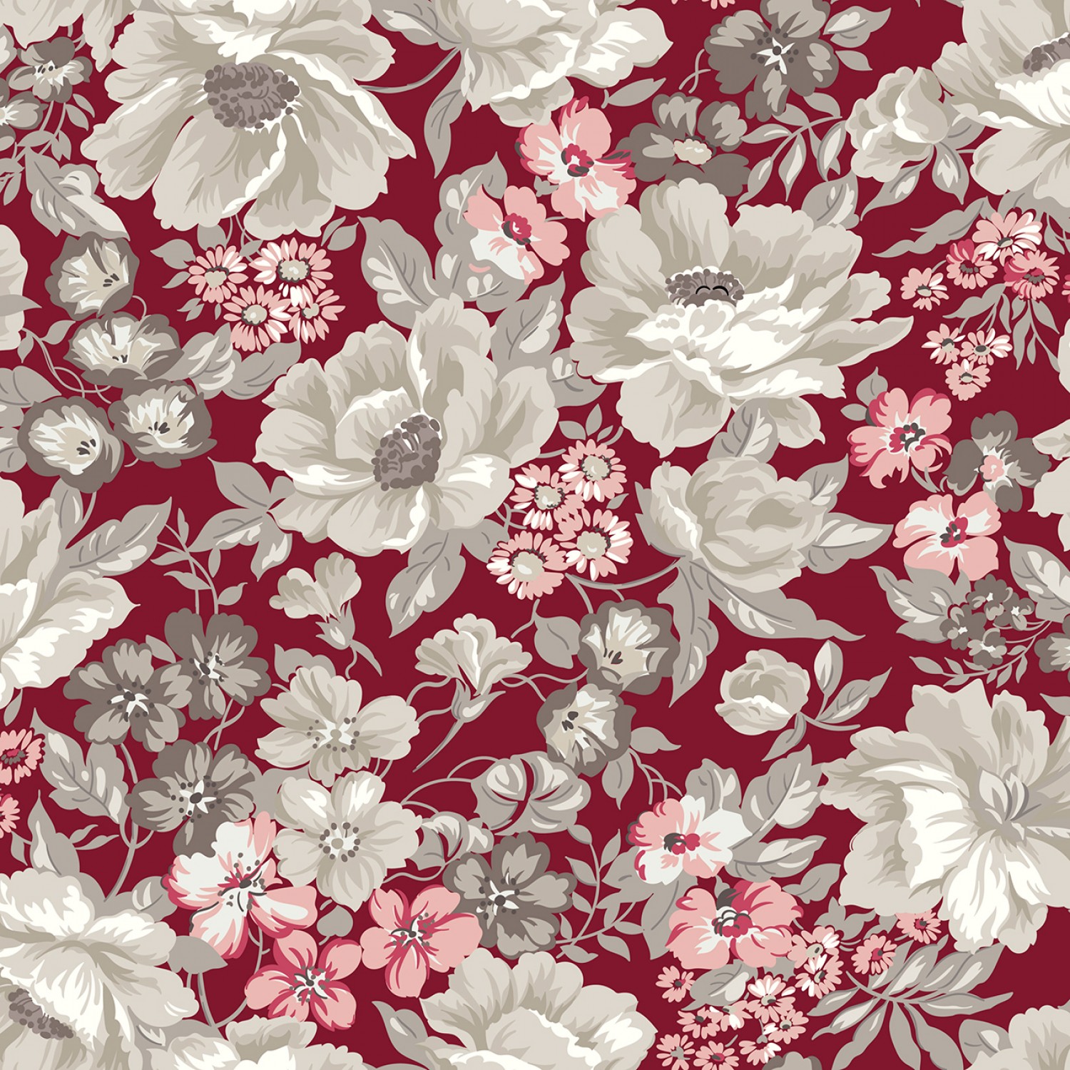 Heartfelt - Main Ruby # C13490-RUBY - Quilting Fabric: Stitch-It Central