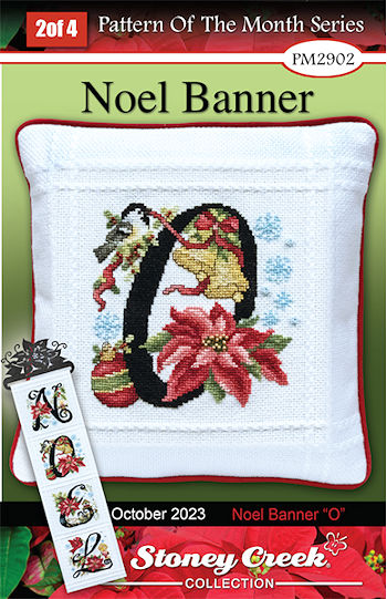 Noel Banner "O" #2 - October 2023 Pattern Of The Month Cross Stitch ...