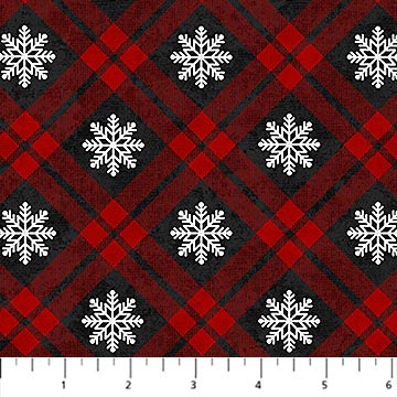 Cozy Up - Red Multi Snowy Check F25278-24 - Quilting Flannel: Stitch-It ...