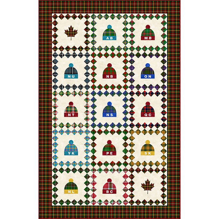 Tartan Toques (Canada) PTN3133 (55"x85") - Quilting Pattern: Stitch-It ...