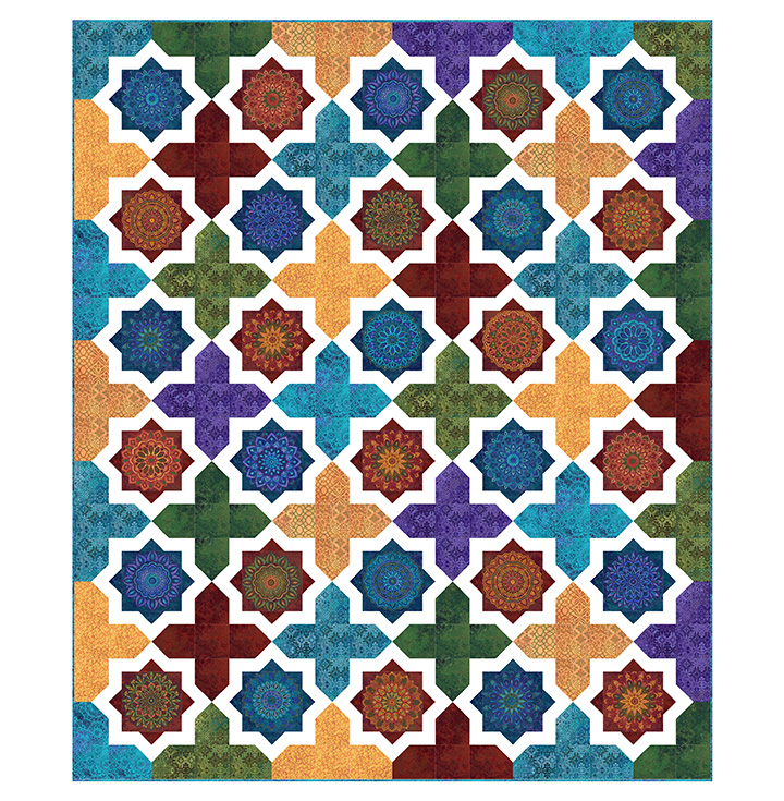 Moroccan Tiles PTN3174 (74"x88") - Quilting Pattern: Stitch-It Central