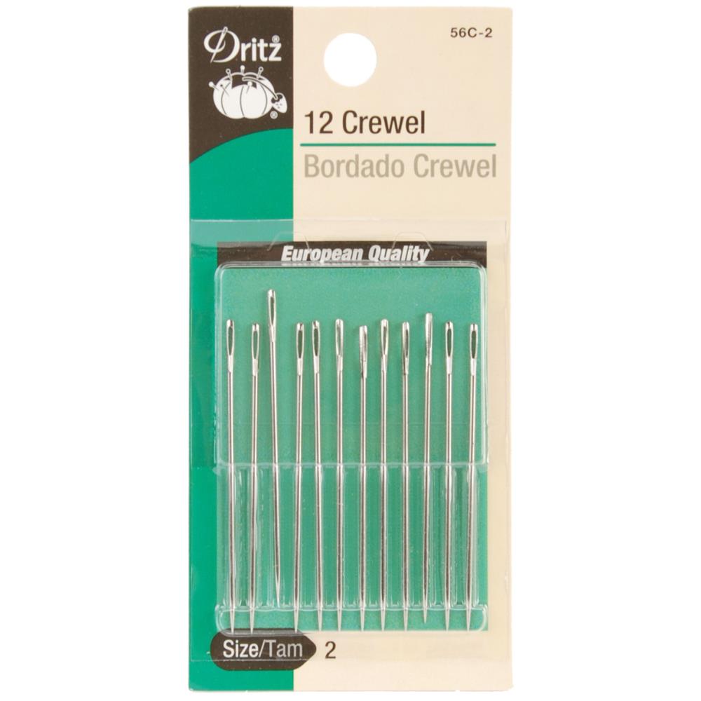 Dritz Crewel Needles Size 2 # 56C-002 (12/Pkg): Stitch-It Central