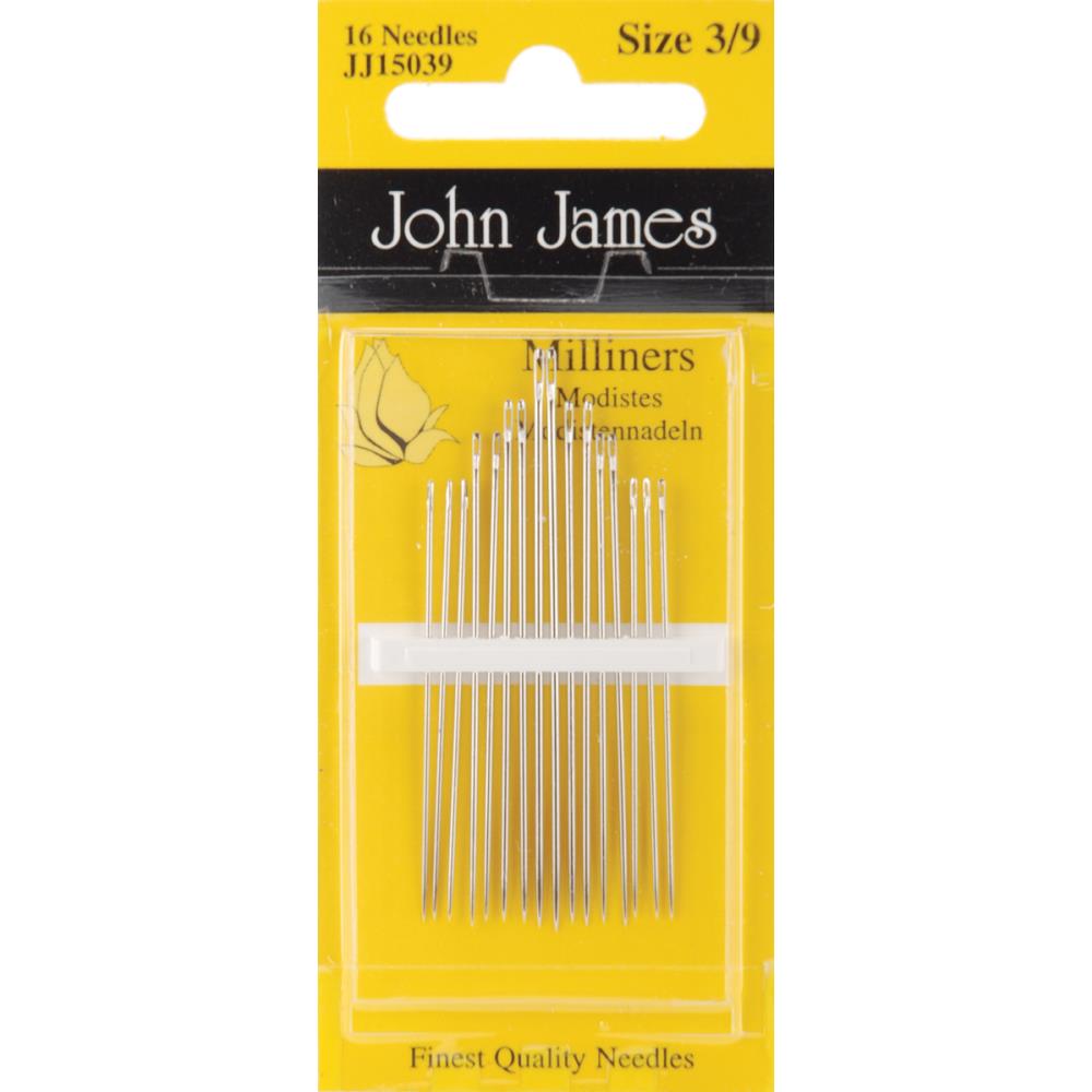 John James Milliners/Straw Needles (JJ15011) Sizes 3/9 (16/Pkg): Stitch ...