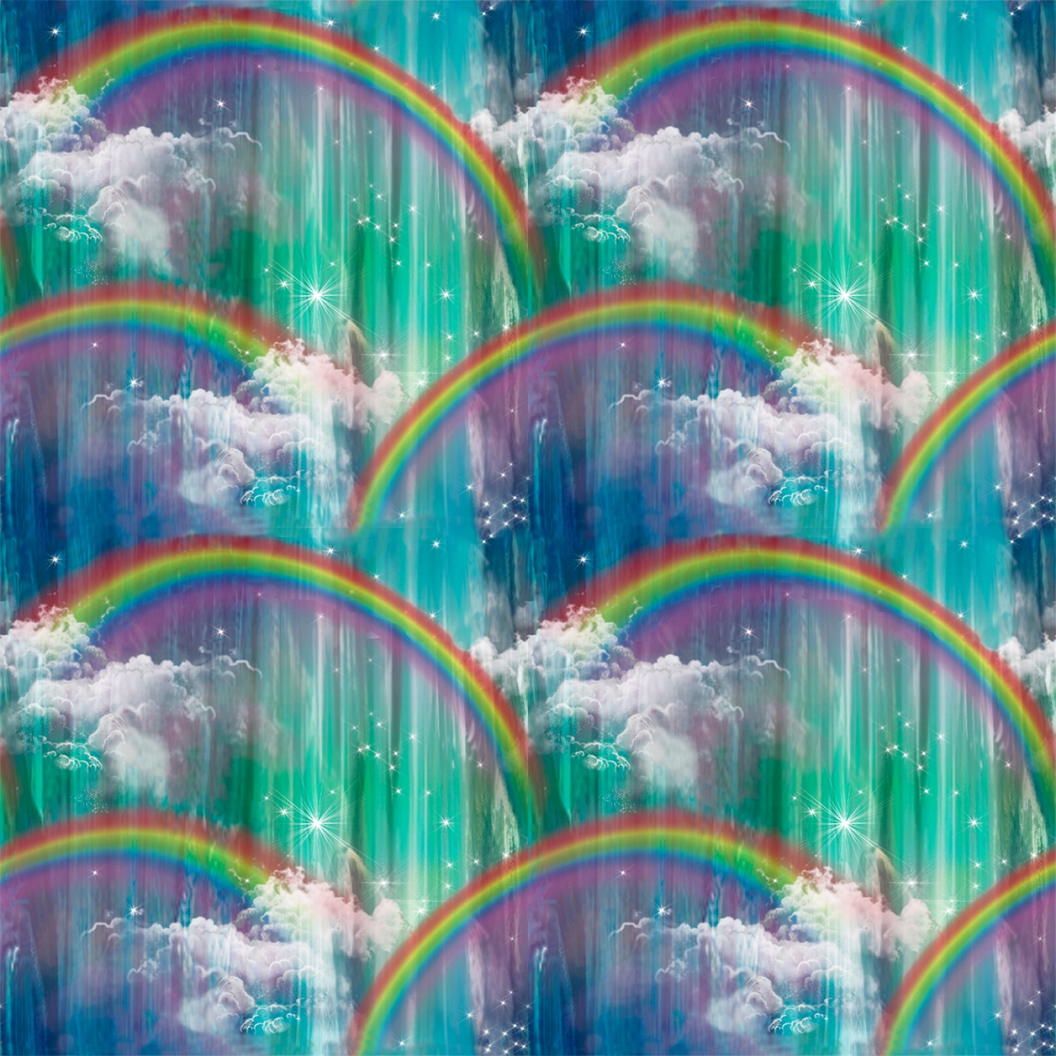 Princess Dreams - Multi Rainbow Waterfall # 21536-MLT - Quilting Fabric ...