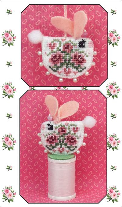 --Rose Heart Bunny Limited Editiona Ornamen - Cross Stitch Chart ...