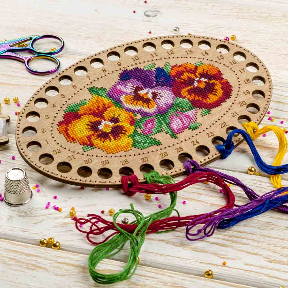 Blank Thread Organizer on Wood FLHW-015 (No threads included): Stitch ...