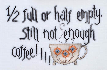 1/2 Full or Half Empty... - Cross Stitch Chart: Stitch-It Central
