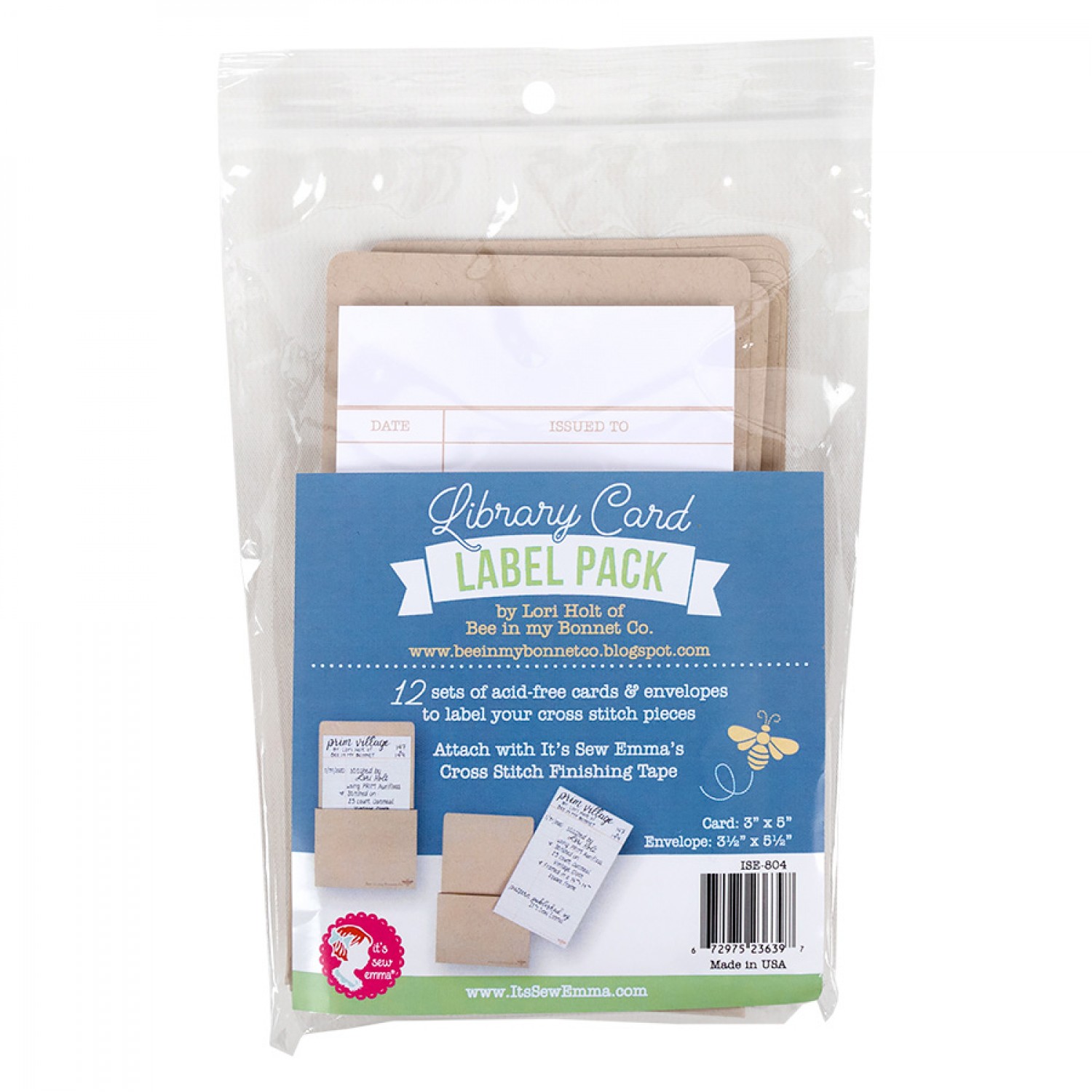 Library Card Label Pack: Stitch-It Central