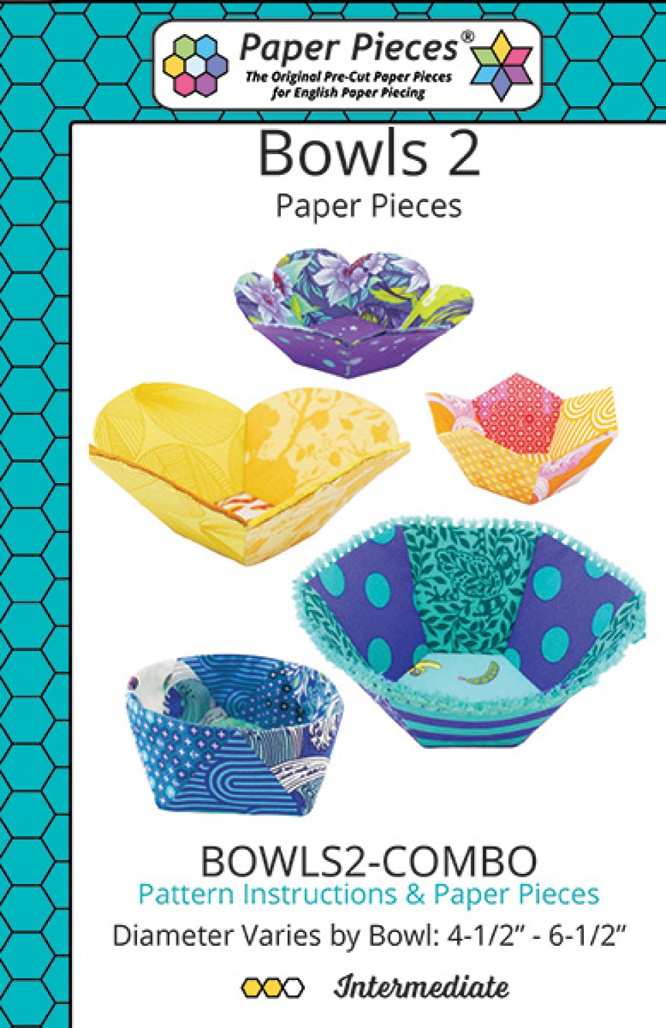 Bowls 2 Pattern and Paper Piece Pack BOWLS2-COMBO - Quilting Pattern ...