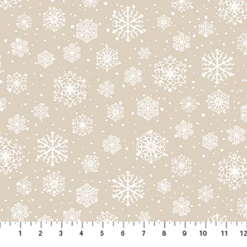Frosted Forest Flannel - Snowflakes Beige F24306-12 - Quilting Fabric ...