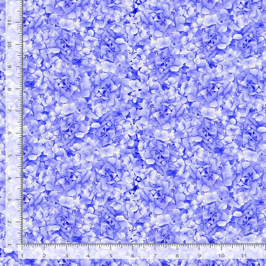 Hydrangea Bliss - Packed Hydrangea Petal CD1967-Blue - Quilting Fabric ...