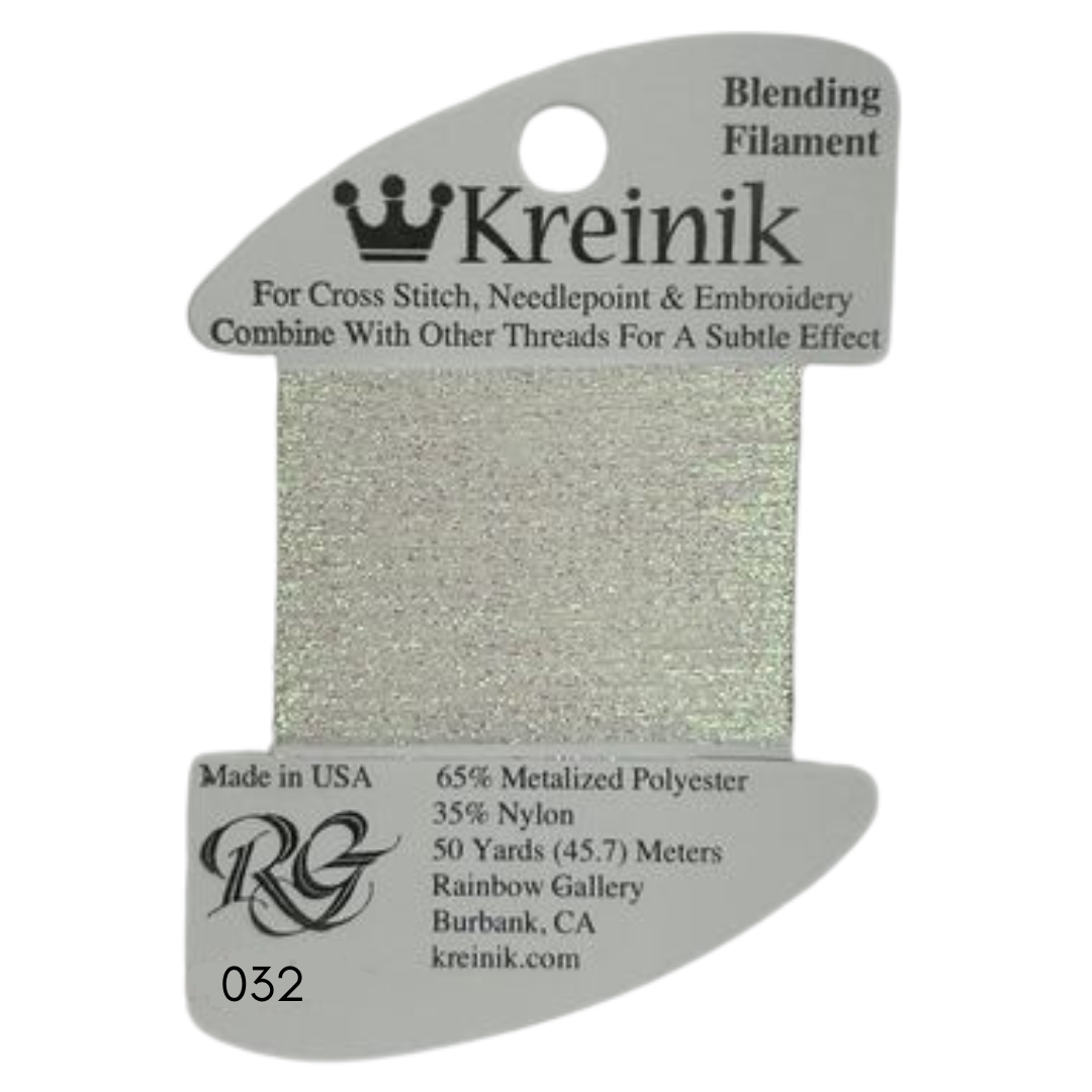 032 - Pearl Kreinik Blending Filament on Card: Stitch-It Central