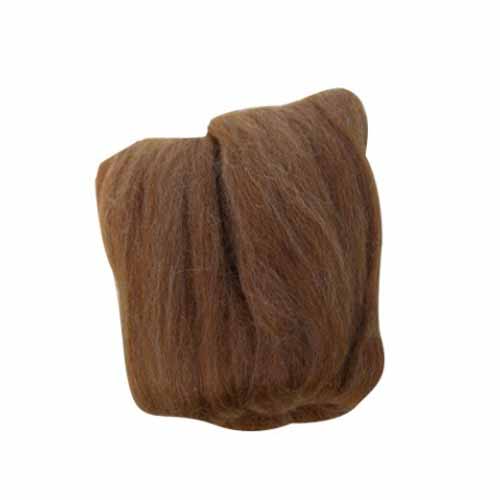 CLOVER 7935 Natural Wool Roving - 20g -Caramel: Stitch-It Central