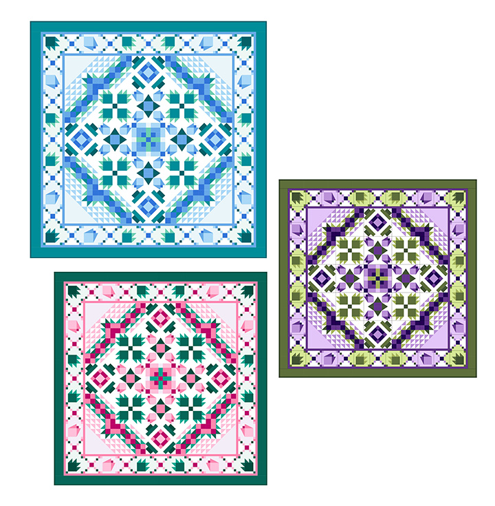 Sweet Tea (98" x 98") Block of the Month Quilt – 9-Month Subscription: Stitch-It Central