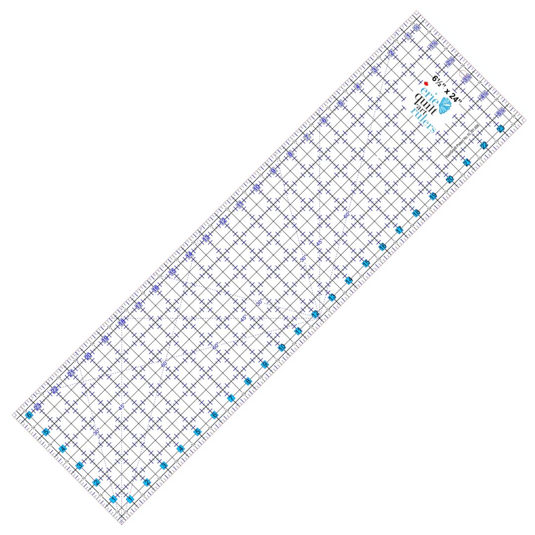 Erie Quilt Non-Slip Quilting Ruler 6.5" x 24" #EQA-R-6.5X24: Stitch-It ...