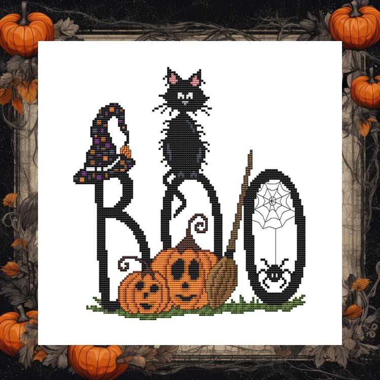 Halloween Boo - Cross Stitch Chart: Stitch-It Central