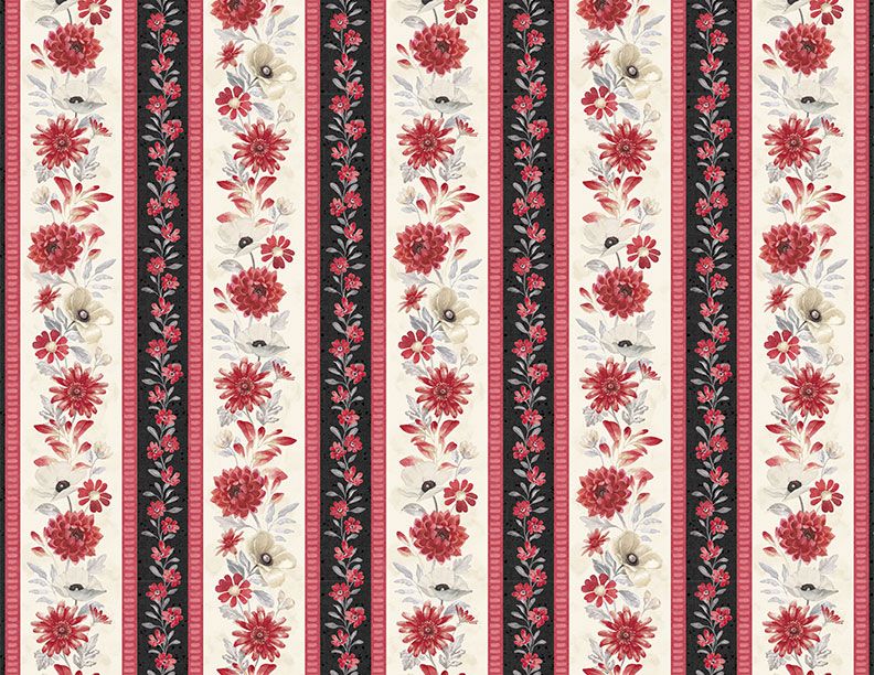 Scarlet Dreams - Border Stripe Multi #30107-923 - Quilting Fabric ...