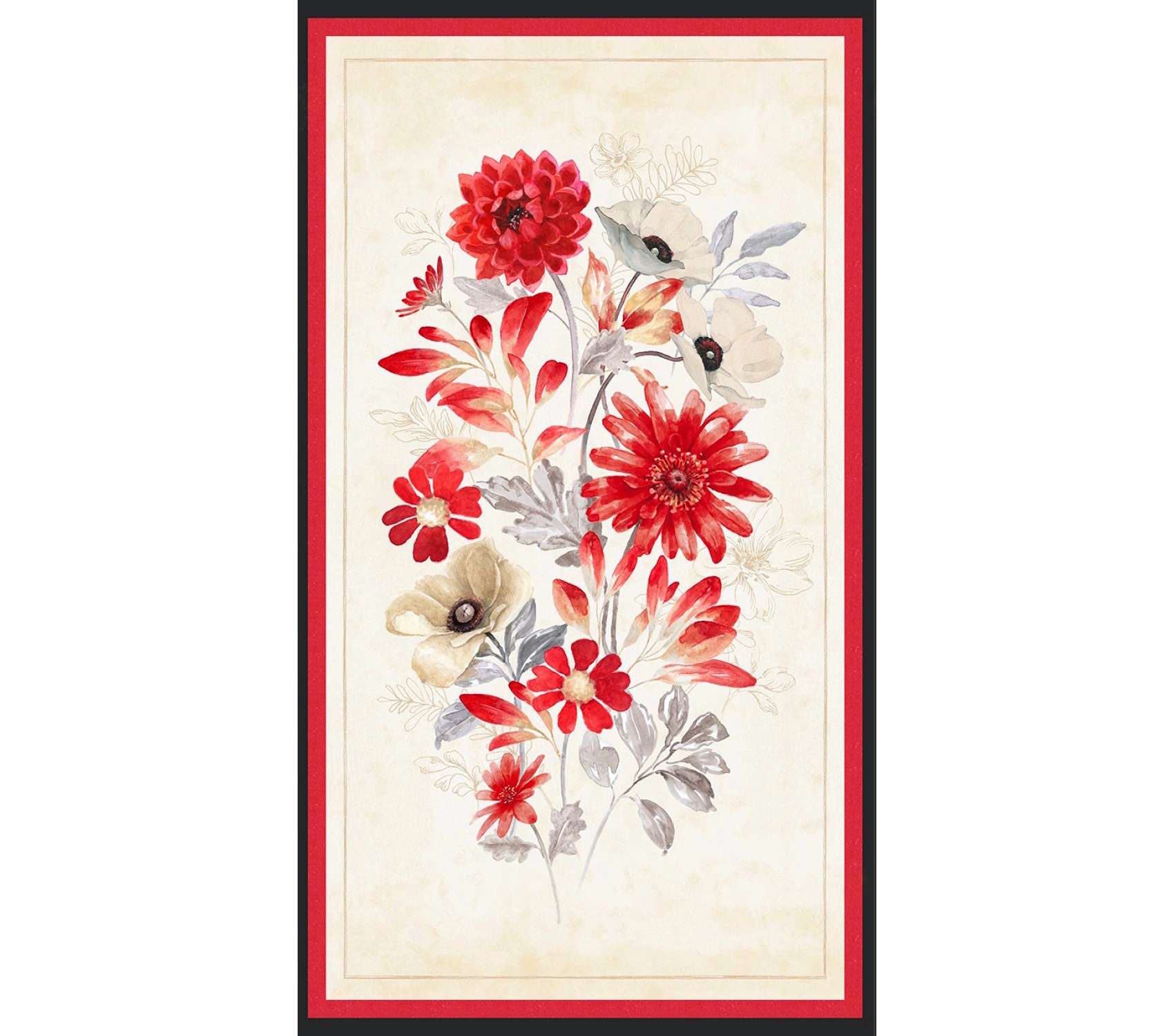 Scarlet Dreams - Floral 24.5" Panel Multi #30106-239 - Quilting Fabric ...