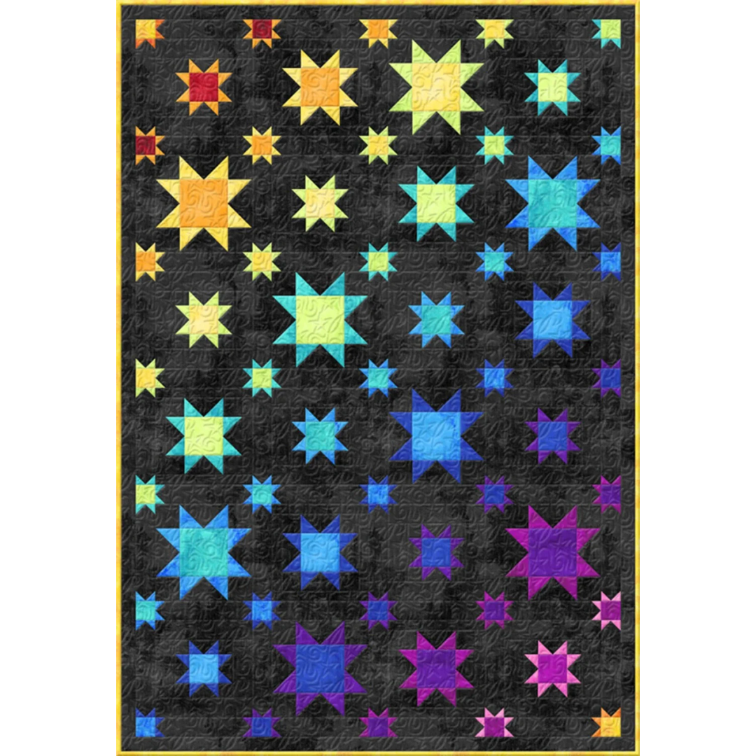 Starstruck Large Brights Throw 53"x77" #Q591-26A-591 - Quilting Kit ...